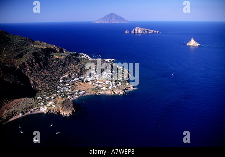 Aerial view, Panarea island, Aeolian Islands, Sicily, Italy Stock Photo ...