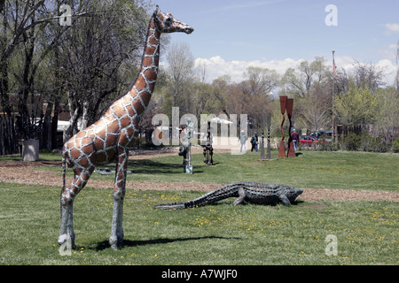 New Mexico Santa Fe Shidoni sculpture Kevin Robb Antanita Stock Photo ...