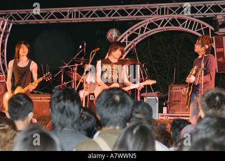 Chinese Rock Band Performing Concert On Stage Kenting Taiwan China ...