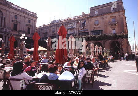 The "Cafe Cordina" in "Republic Square" Valletta, Malta Stock Photo - Alamy