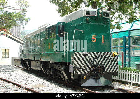Diesel locomotive in Hong Kong Railway Museum, Hong Kong. These engines ...