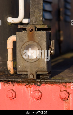 Close up of a diesel locomotive buffers Stock Photo - Alamy