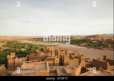 Hign Angle View of Kasbah. Sunset. Ait Benhaddou. South of the High ...