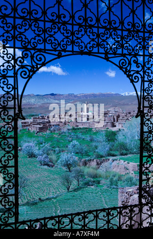 Detail of the interior of the historic Telouet Kasbah (Talouat Kasbah ...