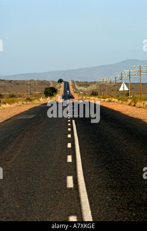 The R62 road leading to Oudtshoorn in the Karoo region of South Africa ...