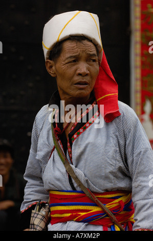 Black Lisu ethnic minority man. At market near Fugong. Nujiang ...