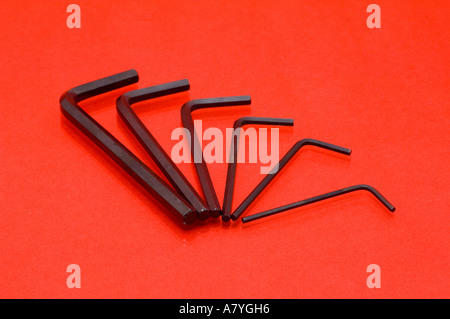 Set of small Allen keys on a white background Stock Photo: 6821650 - Alamy