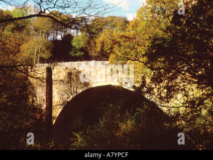 The Causey Arch, the oldest surviving railway bridge in the world. Near ...