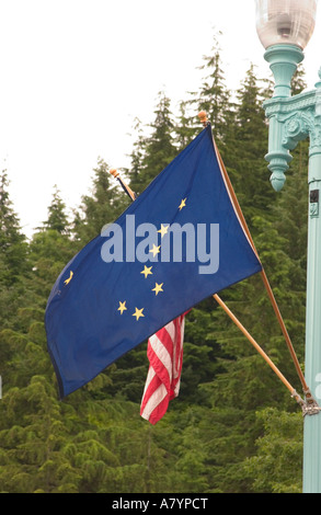 USA, Alaska, Ketchikan, American Flag Stock Photo - Alamy
