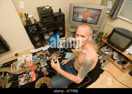 Man Smoking Crack Cocaine Sheffield UK Stock Photo - Alamy