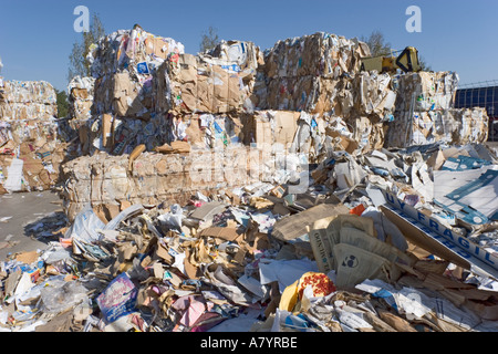 Scrap paper in recycling yard Stock Photo - Alamy