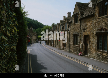 Main street running through Castle Coombe England Stock Photo - Alamy