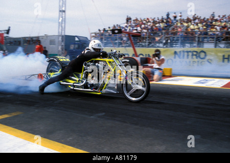 top fuel drag race at hockenheim dragstrip in germany burn burning ...
