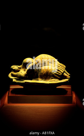 The statue of the "Sleeping Lady", found in the prehistoric Hypogeum, a ...