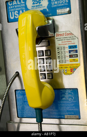 Old street, public push-button payphone.Retro technology Stock Photo ...