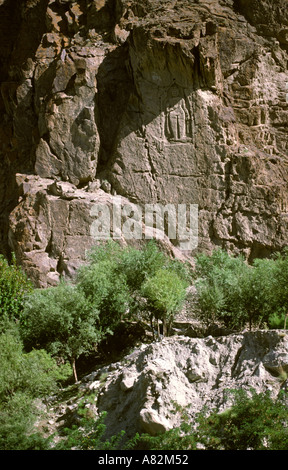 Pakistan Azad Kashmir Gilgit religion buddhism ancient rock carving of ...