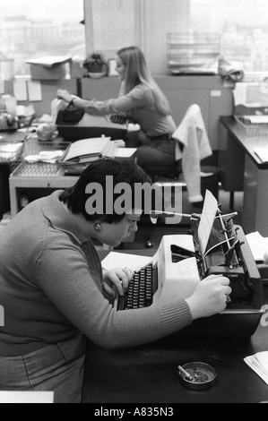 Typing Pool 1970s Stock Photo - Alamy
