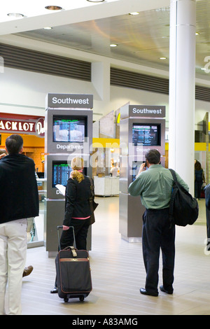 Departures monitor in Los Angeles International Airport (LAX ...