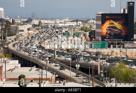 The 10 Freeway near downtown Los Angeles San Bernardino Freeway Los ...
