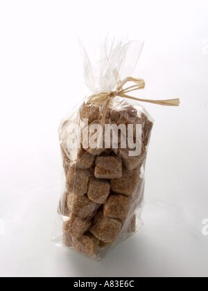 Brown Sugar Cubes in a Cellophane Bag Stock Photo - Alamy