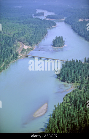 Aerial image of Athabasca River, Alberta, Canada Stock Photo - Alamy