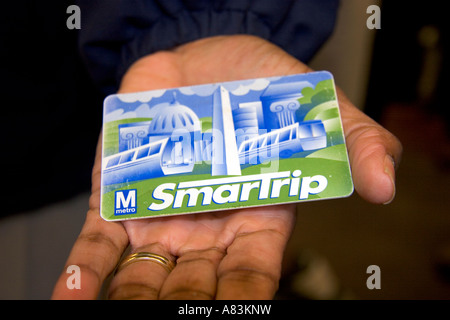 Smartrip monthly metro card for the Metrorail system in Washington D C ...