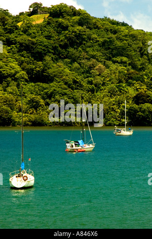 Sailboats at Porto Bello, Panama Stock Photo - Alamy