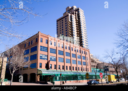 St. Anthony Main area of Minneapolis with the Pillsbury A Mill building ...