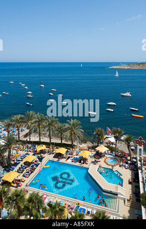 Qawra Beach, Malta Stock Photo - Alamy