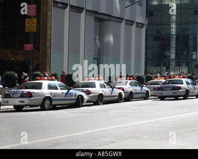 Police patrol cars surround building on training exercise, New York ...