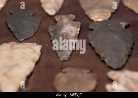 Native American spear tips Stock Photo - Alamy
