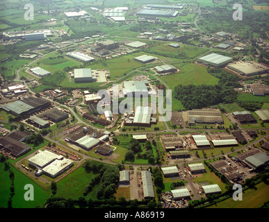 aerial view of Wrexham Industrial Estate, Wales, UK Stock Photo - Alamy
