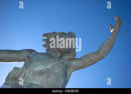 Statue of Pan, spirit of the woods at Sheffield Botanical gardens ...