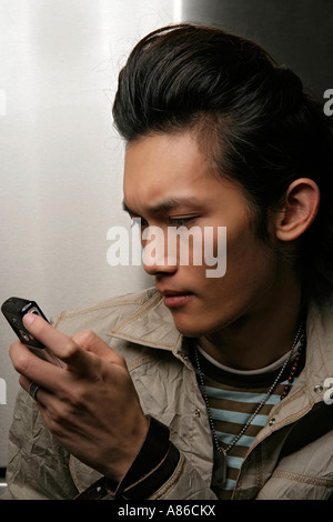 Close up Asian man holding thermometer and tissues for fever Stock ...