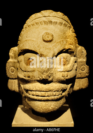 Pre-Columbian Art. Maya-Toltec. Head of the god of rain. Dated Stock ...
