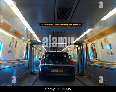 Eurotunnel Cars onboard Shuttle Train Stock Photo - Alamy