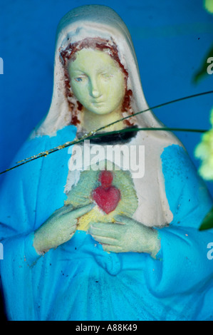 Blue painted colors heart on light background Stock Photo - Alamy