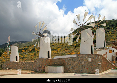 Griechenland, Kreta, Lassithi-Hochebene, Windmühlen am Seli-Ambelou ...