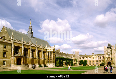 The view into the quadrangle at Trinity College Cambridge Stock Photo ...