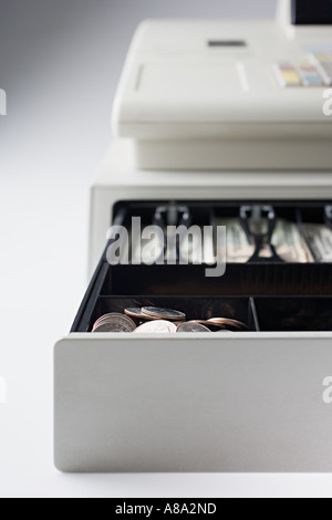 Open cash register Stock Photo - Alamy