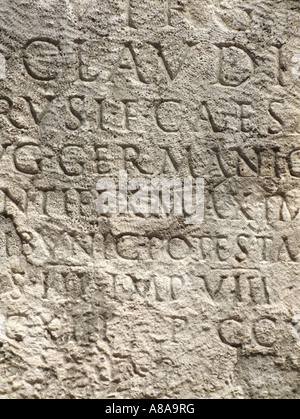latin inscription at the diocletian baths museum in rome Stock Photo ...