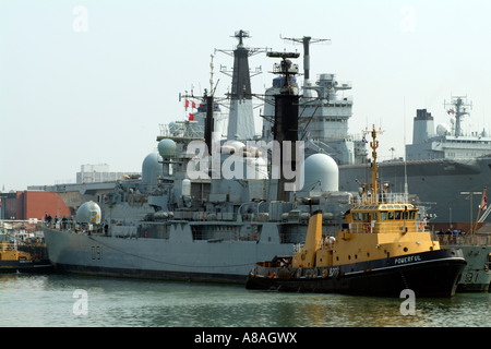 The Royal Navy ship HMS Nottingham arrives in Portsmouth on the back of ...
