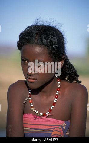 Young Afar Tribe Girl, Assaita, Afar Regional State, Ethiopia Stock ...