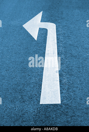 Directional road markings Stock Photo - Alamy