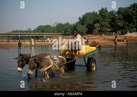 people collecting water from the Baro river, Gambella, Ethiopia Stock ...