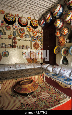 Traditional Harari home with Harer baskets and bowls on the walls ...