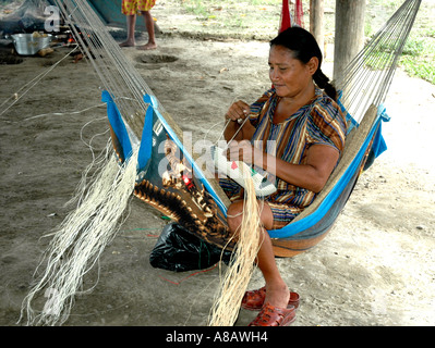 A woman in the Orinoco River. The Warao are an indigenous people ...