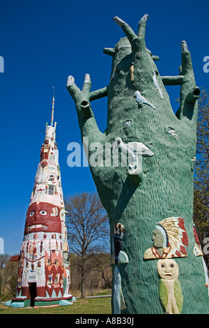 Galloway Totem Pole Park City of Foyil Historic Route 66 Oklahoma USA ...