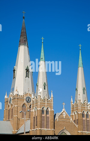 Tulsa Oklahoma USA Holy Family Catholic Cathedral in dawn skyline Stock ...