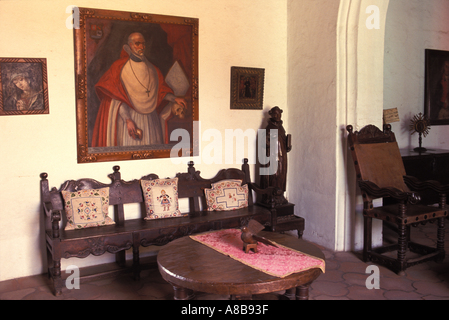 Guatemala, Antigua, Casa Popenoe, architecture of colonial period Stock ...